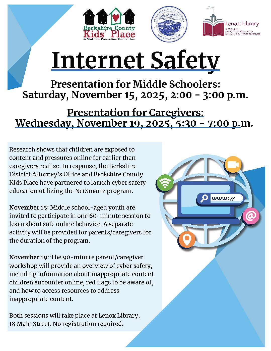 » Internet Safety Course for Middle School Children and Caregivers