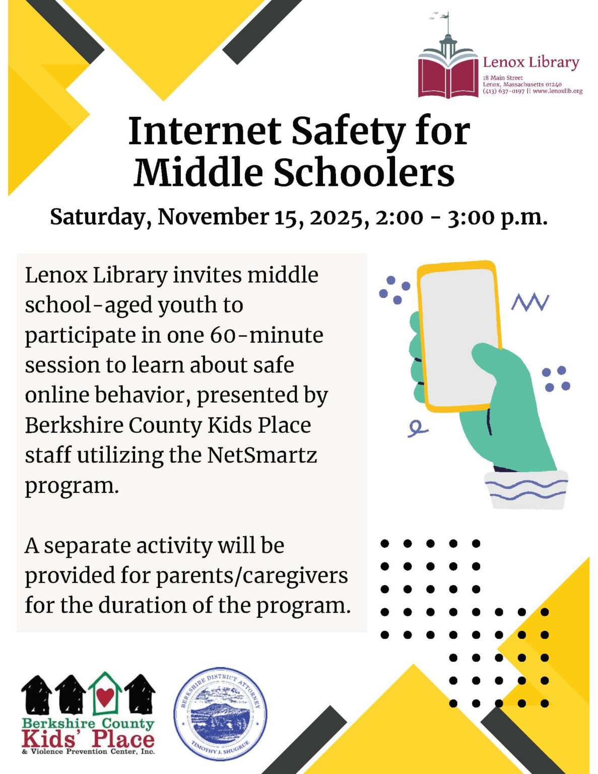 » Internet Safety Course for Middle School Children and Caregivers